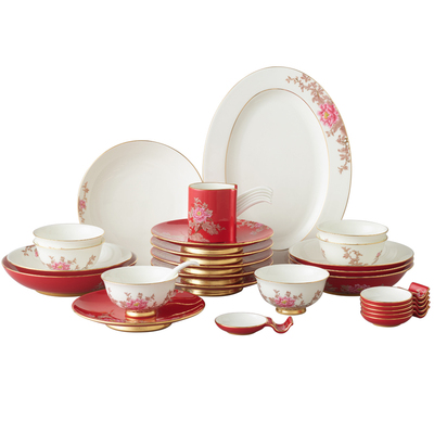 永丰源抱春红32头餐具套装