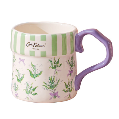 CathKidston碎花陶瓷咖啡杯带勺