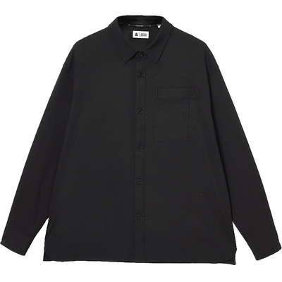 杰克琼斯男装春季新款日常休闲商务通勤中性简约宽松翻领长袖衬衫