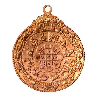 纯铜九宫八卦牌紫铜牌