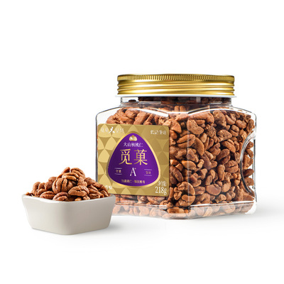 【蜜蜂惊喜社】觅菓临安山核桃仁A+218g*2罐新货休闲坚果零食