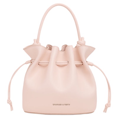 CHARLES&KEITH简约抽绳水桶包