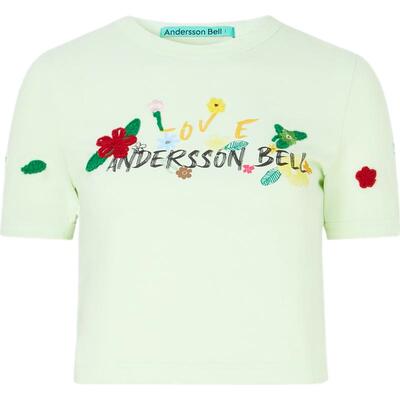 【折扣】Andersson Bell 春夏女印花棉质混纺短款T恤