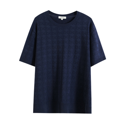 PLUS CRASH夏季简约时尚百搭字母肌理感高智老钱风松弛感男装