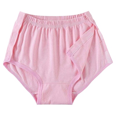 男女士易穿脱内裤卧床护理失禁病人骨折魔术贴侧开短裤纯棉方便裤