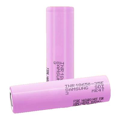 全新18650锂电池3.7V可充电35E尖平头3500mAh功率3C放电