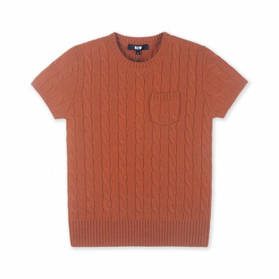 RTW羊绒羊毛混纺绞花打底衫