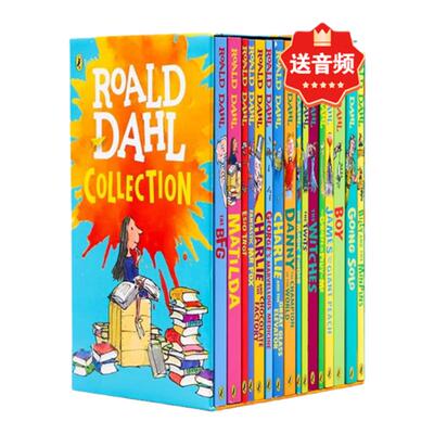 Roald Dahl 罗尔德达尔16册礼盒装 了不起的狐狸爸爸英文原版绘本 查理和巧克力工厂故事书 7-12岁儿童奇幻文学课外分级阅读桥梁书