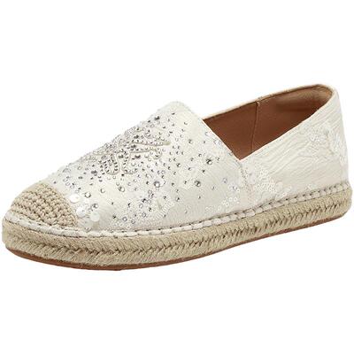 百思图春商场新款小香风草编渔夫鞋一脚蹬平底女单鞋A0201AA5