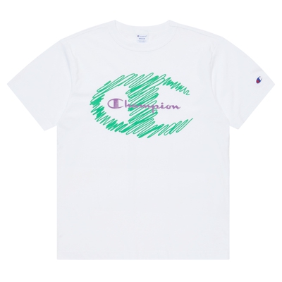 Champion冠军涂鸦草写logo上衣