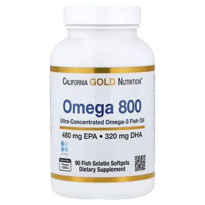 CGN加州黄金欧米伽800深海鱼油高纯度omega3甘油三酯心血管健康守
