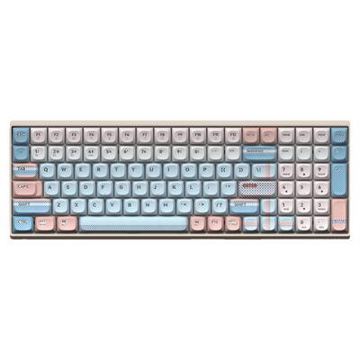 洛斐平凡红白蓝主题机械键盘