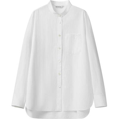 播商场同款法式立领白衬衫女春秋新款宽松轻职场衬衣BDS1CD1406