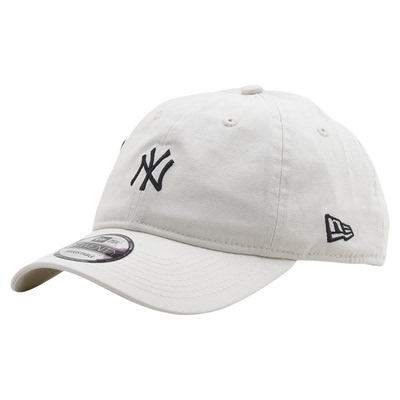 米白色洋基队中标帽子940软顶