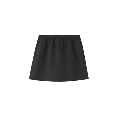 老章和小胖PONGKIKI智性羊毛A字短裙大码秋冬高级感百搭显瘦短裙