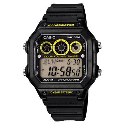 Casio卡西欧 学生运动时尚手表简约舒适休闲百搭AE-1300WH-1A2
