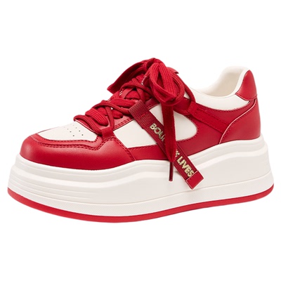 LeeCooper【新年鸿运】板鞋女2026年新款春季婚鞋厚底内增高女鞋