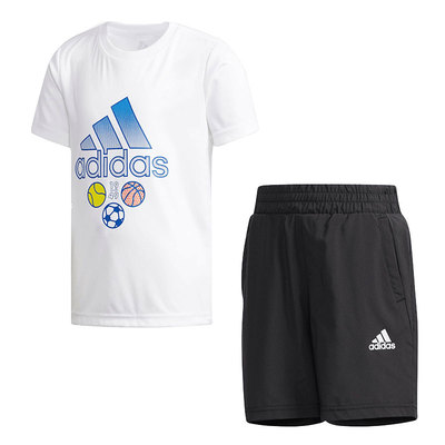 Adidas/阿迪达斯正品 男小童LB SS CL TEE SE 短袖套服 DW4110