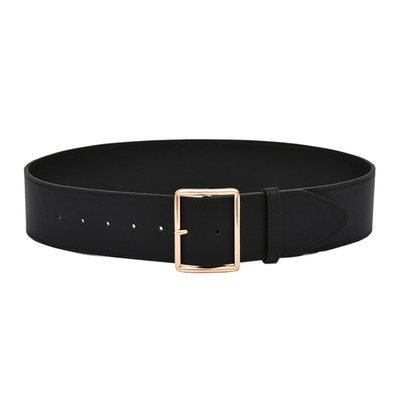 棕色方扣气质大衣西装时尚宽腰封