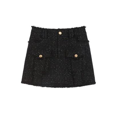 REVAN芮范设计师款优雅粗花呢小香风短裙RM71501223