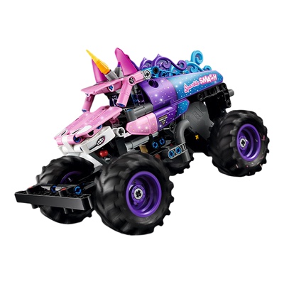 乐高MonsterJam™ Sparkle SmashGrave Digger火冰回力车积木玩具