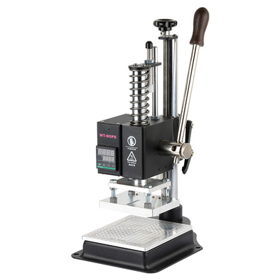 小型手动皮革菱斩模切冲孔烫金机