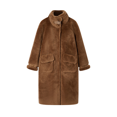 十二篮保暖长款羊毛泰迪大衣