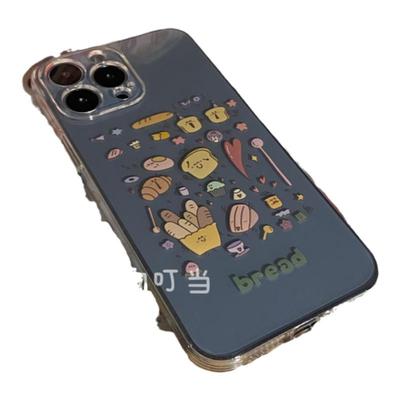 原创透明黑色卡通手机壳