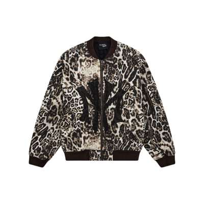 Mowalola豹纹破坏夹克重磅外套