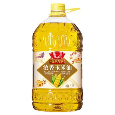 鲁花香飘万家系列浓香玉米油5.7L物理压榨 非转基因 清香不腻