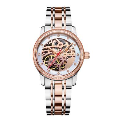 海鸥表女士款机械表镂空表盘防水三针显示国表腕表317.15.6120KL