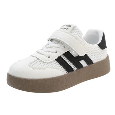 春夏男女童透气防滑镂空网面板鞋