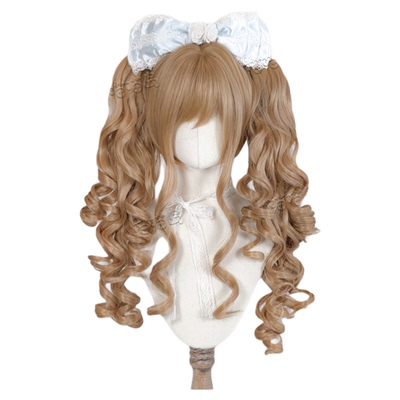 喵喵岛假发Lolita双马尾长卷发