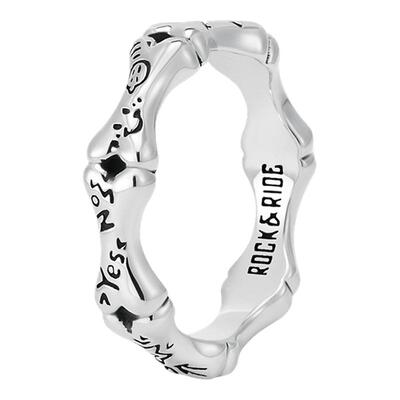 ROCKRIDE 自由涂鸦怀抱戒指 未来乐园新款男女款925银送礼
