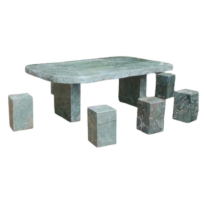 四大名玉九龙壁石桌石凳摆件室外