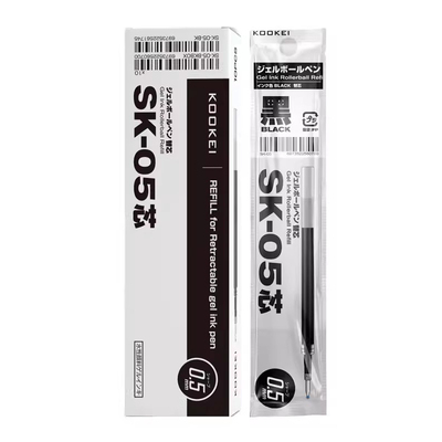 KOOKEI笔芯中性笔按动黑红色替芯