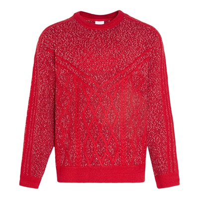 Adidas/阿迪达斯正品三叶草男女宽松新年款潮流针织套头衫KT0693