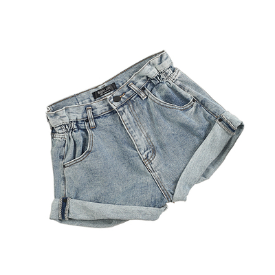 黑色牛仔短裤女夏高腰超短裤热