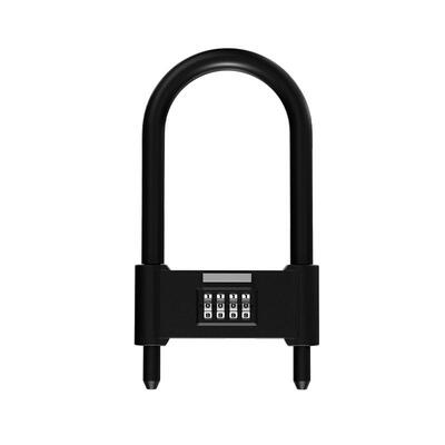 玻璃门锁U型锁锁具商铺店面门插锁推拉门摩托密码锁长锁室外u形锁