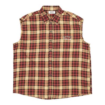 ROCKSTA无袖坎肩衬衣贴布刺绣