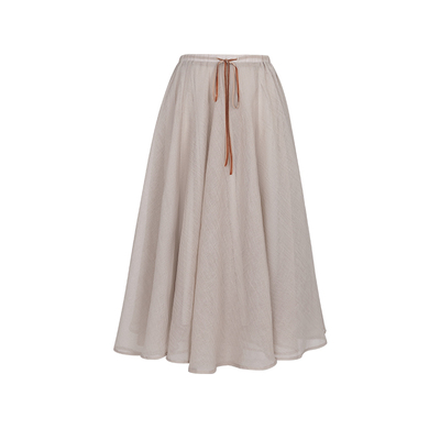 MioraStudio法式复古绑带半身裙