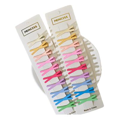 彩色糖果色交叉侧边发夹