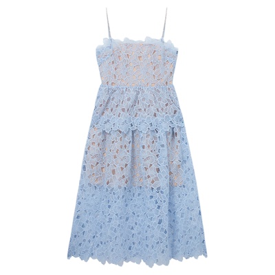 self-portrait吊带蕾丝蛋糕裙