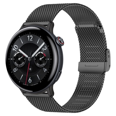 适用于vivowatch5手表表带三珠钢带金属新款iQOOWATCH5腕带智能手表替换带男高级女士iqoowatch5商务运动质感