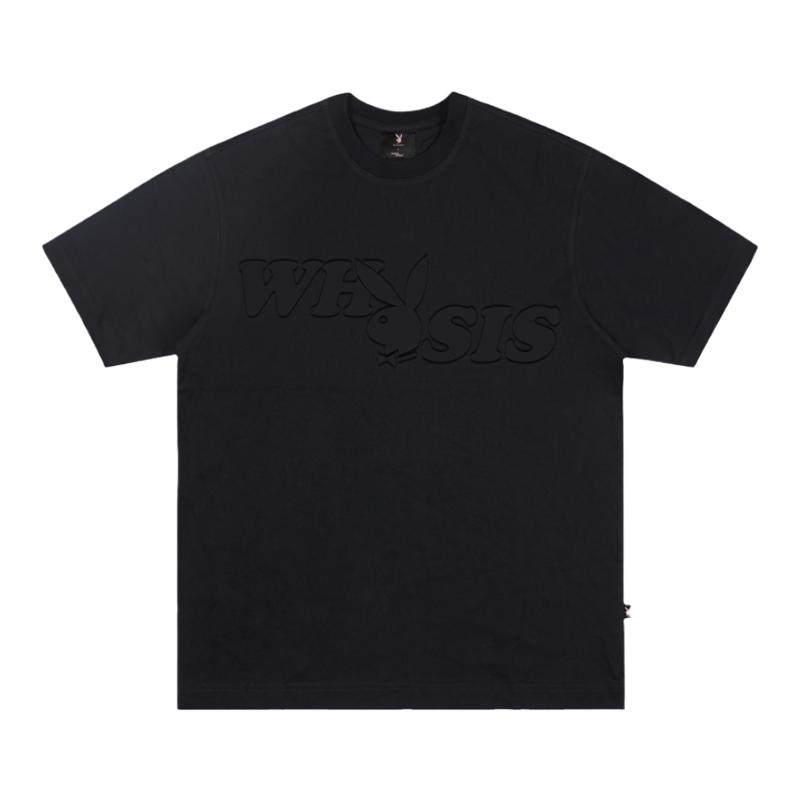 【美国官方PLAYBOY联名】WHOOSIS联合logo压印短袖t恤休闲男国潮_虎窝淘