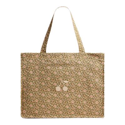 【新品】Bonpoint2026春夏儿童樱桃图案碎花手提帆布包小樱桃童装