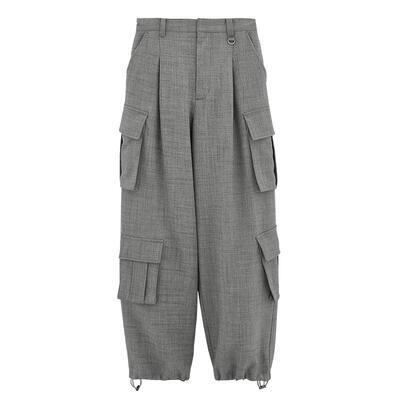 SLY不对称多口袋工装裤休闲裤