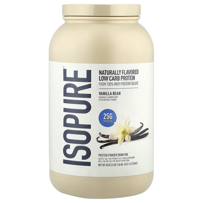 爱素纯,Low Carb Protein Powder, Vanilla Bean, 3 lb (1.36 kg)