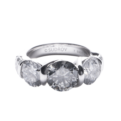 SUDROV素觉轻奢莫桑石戒指女