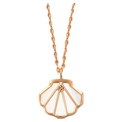 周生生18K金项链玫瑰金套链